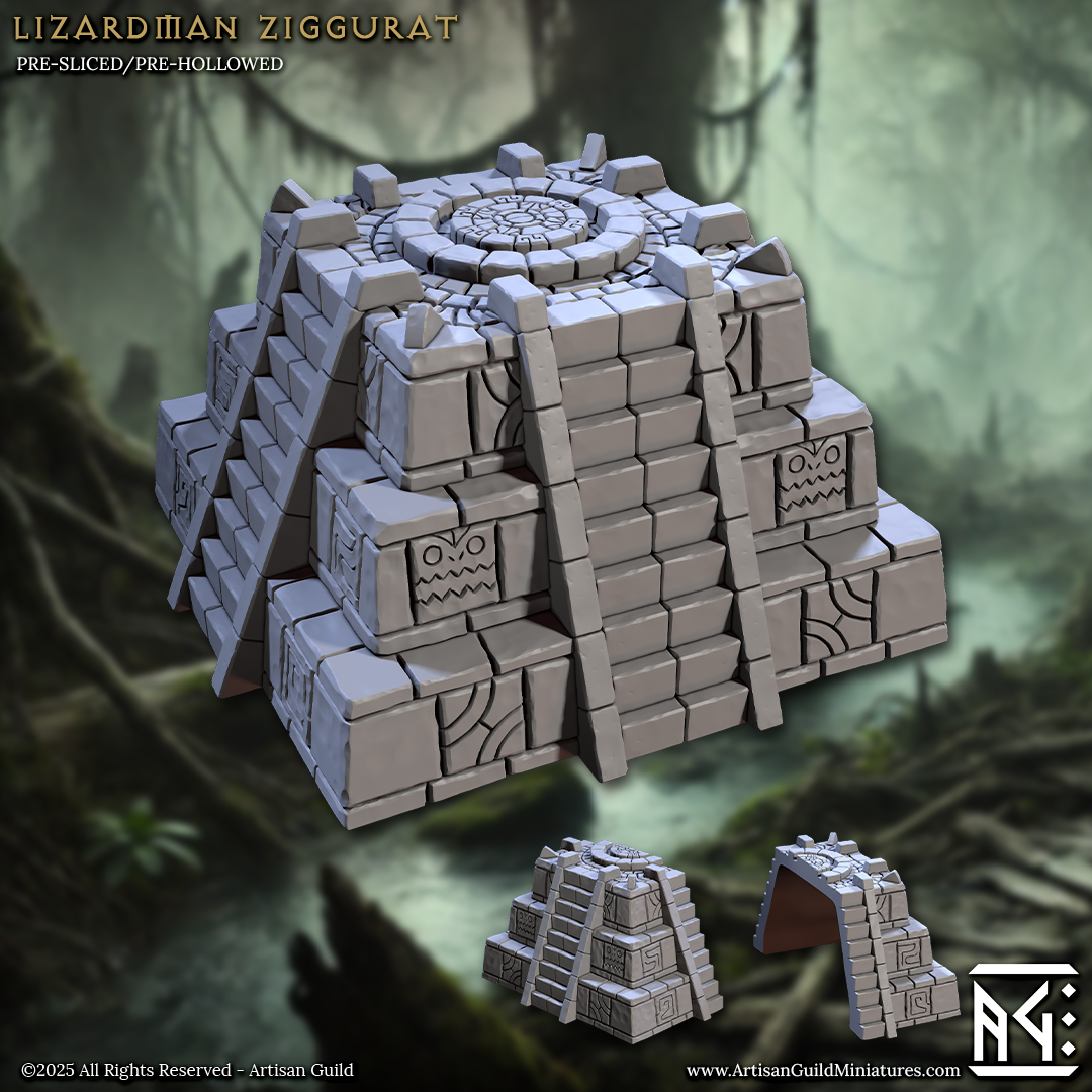 Lizardman Ziggurat, Temple Terrain Piece - Artisan Guild – Couatl's Hoard