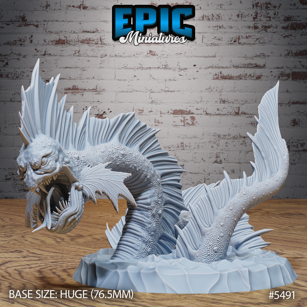 Sea Serpent Monster (3 Variants Available) - Epic Miniatures – Couatl's ...