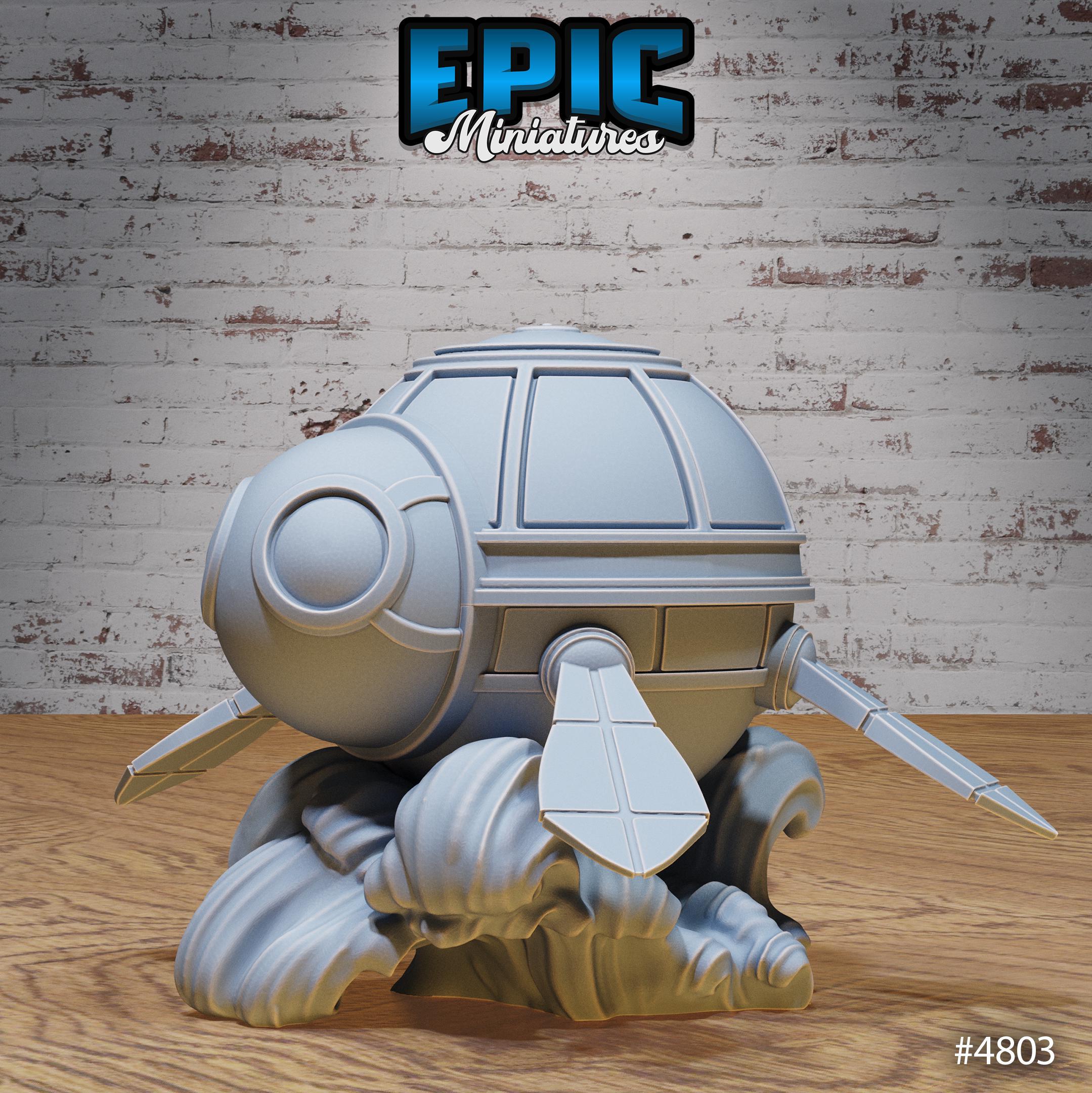 Bathyscaphe Turtle Submarine, Playable Terrain Piece - Epic Miniatures ...