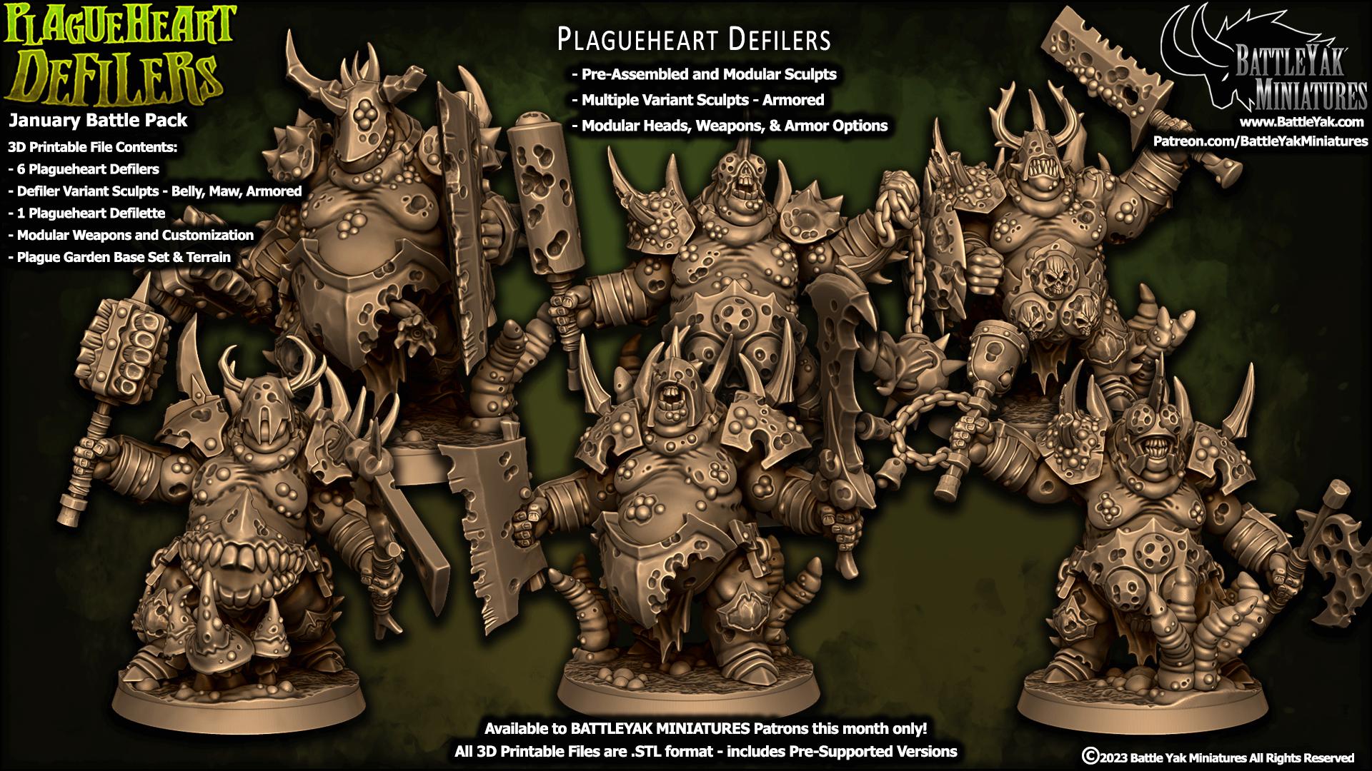Plagueheart Defilers - Armoured (6 Variants Available) - Battle Yak ...