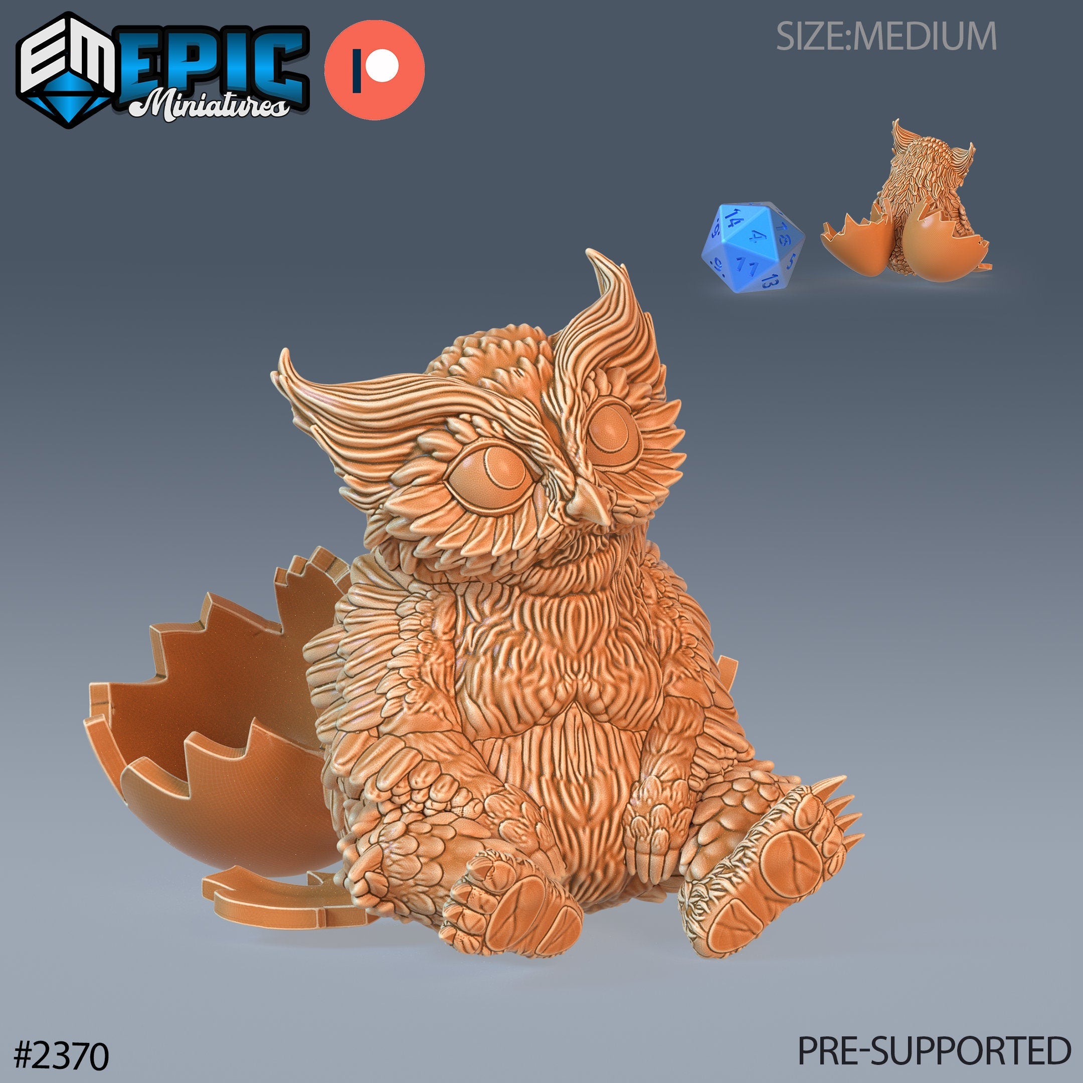 Owlbear Baby (4 Variants Available) - Epic Miniatures – Couatl's Hoard