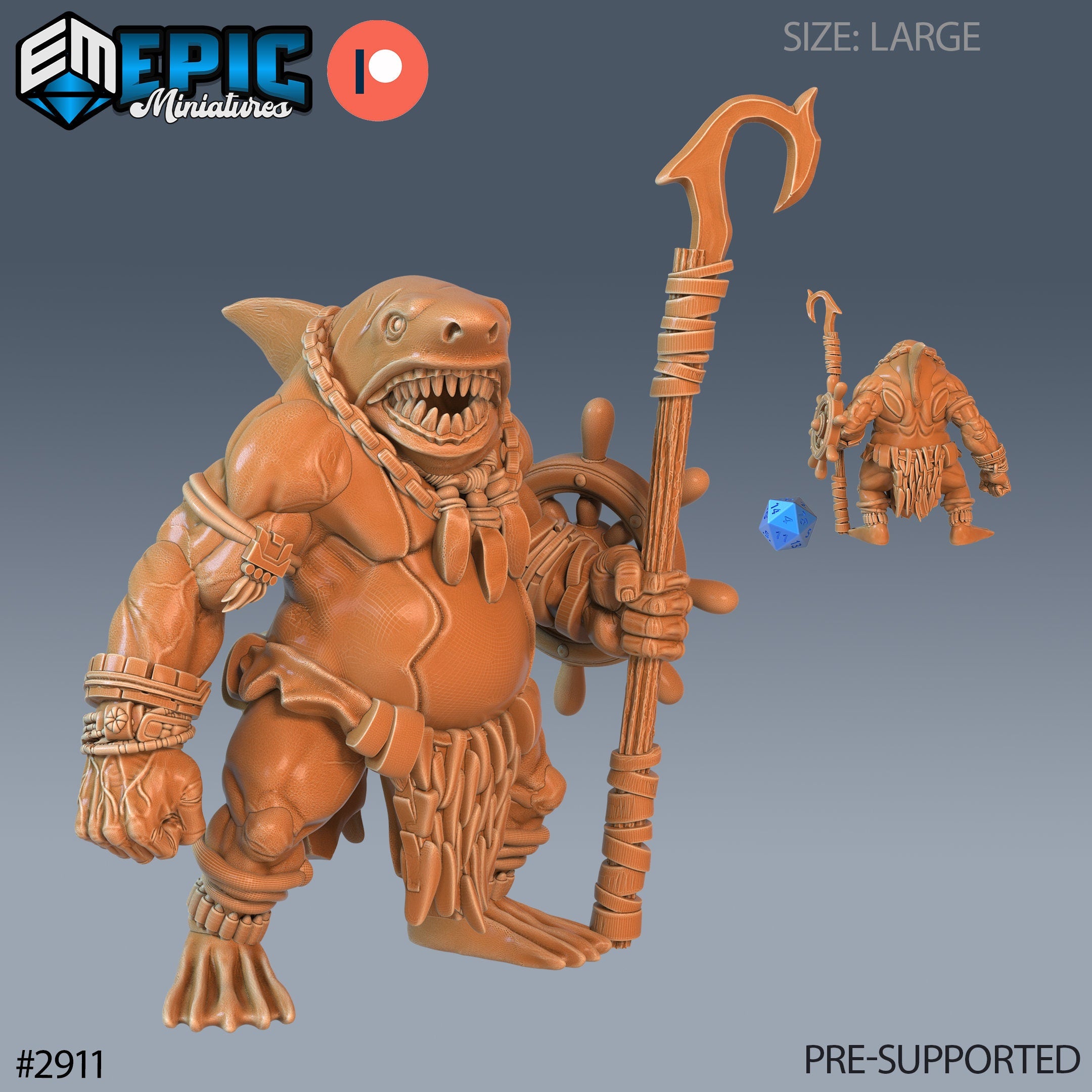Sharkfolk Brute (3 Variants Available) - Epic Miniatures – Couatl's Hoard
