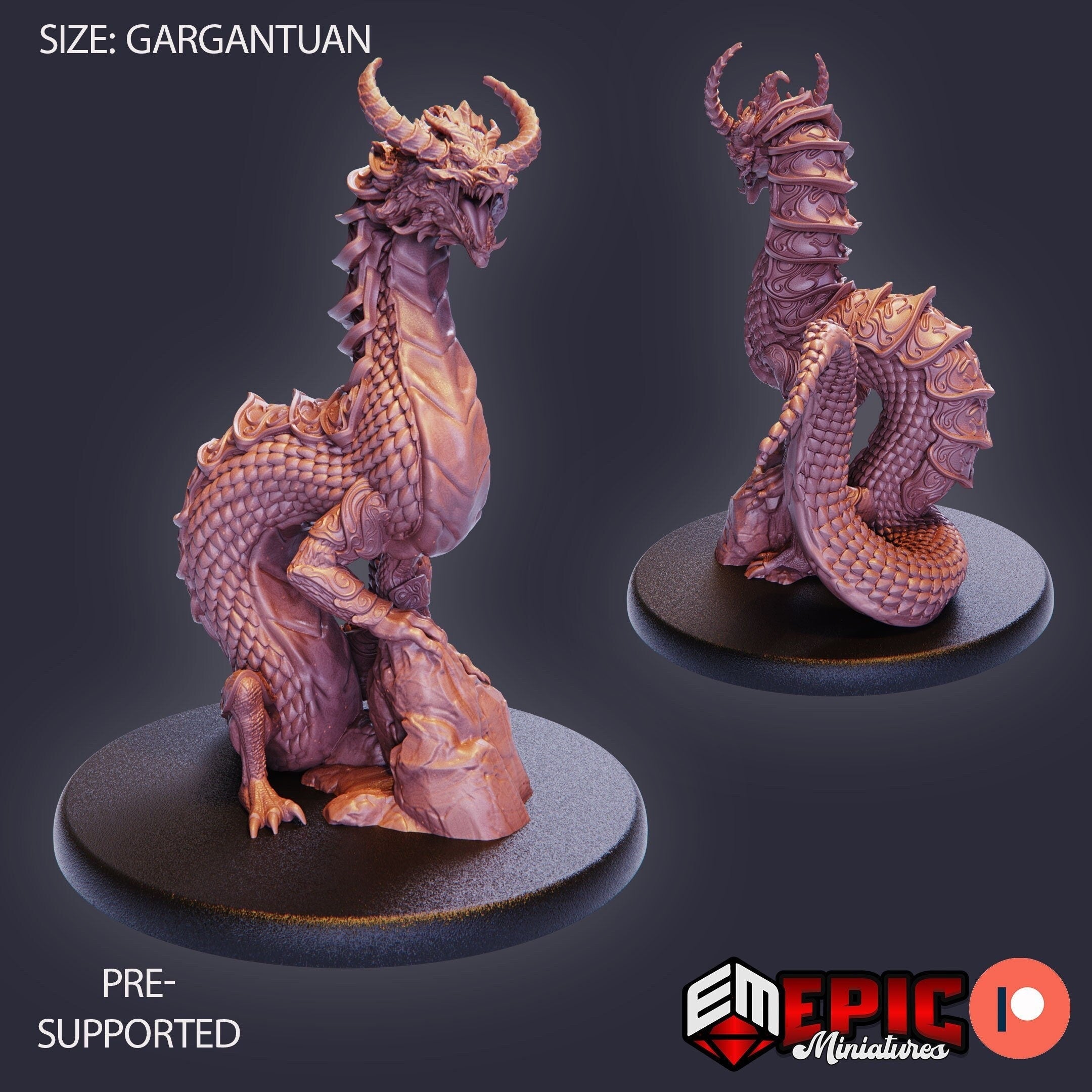 Legendary Lung Dragon (3 Variants) - Epic Miniatures – Couatl's Hoard