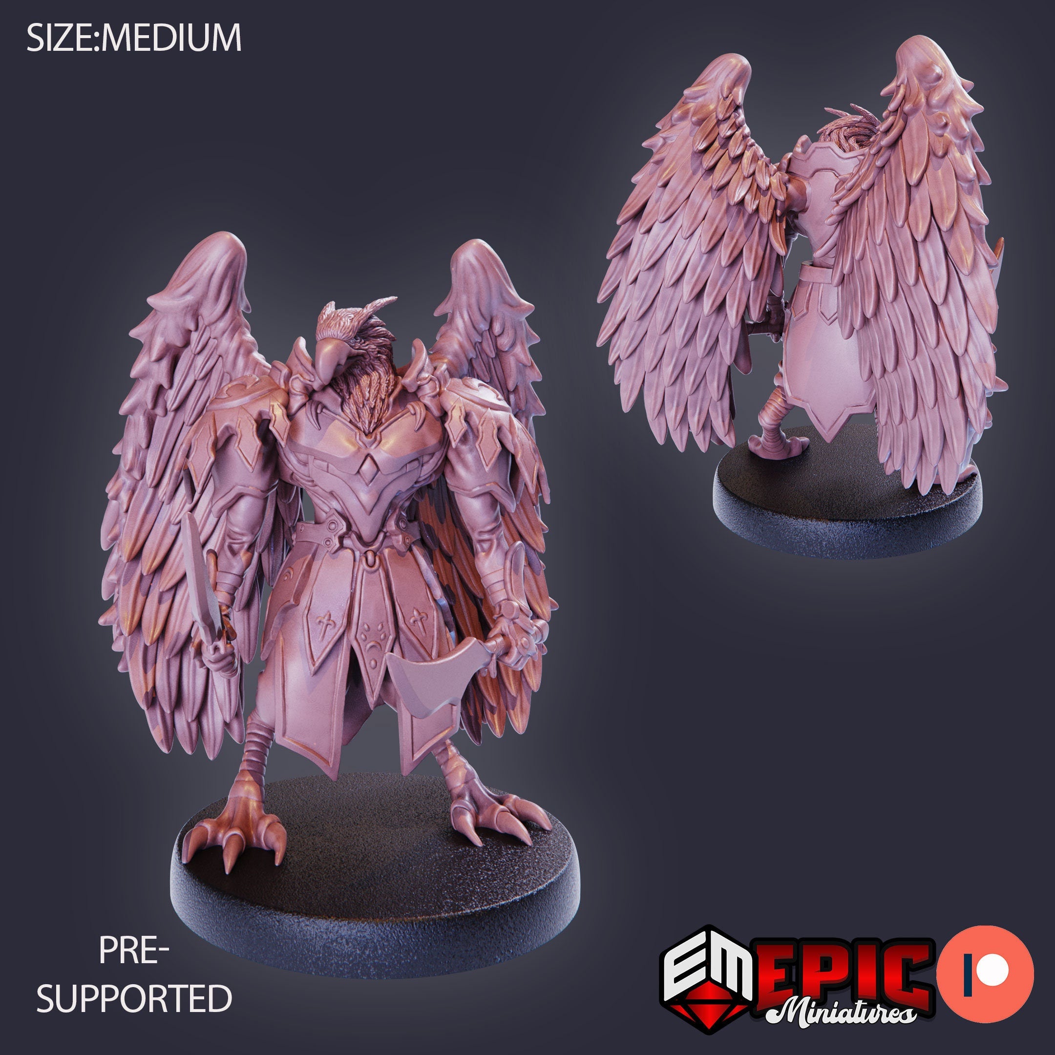 Bird Folk Eagle (3 Variants) - Epic Miniatures – Couatl's Hoard