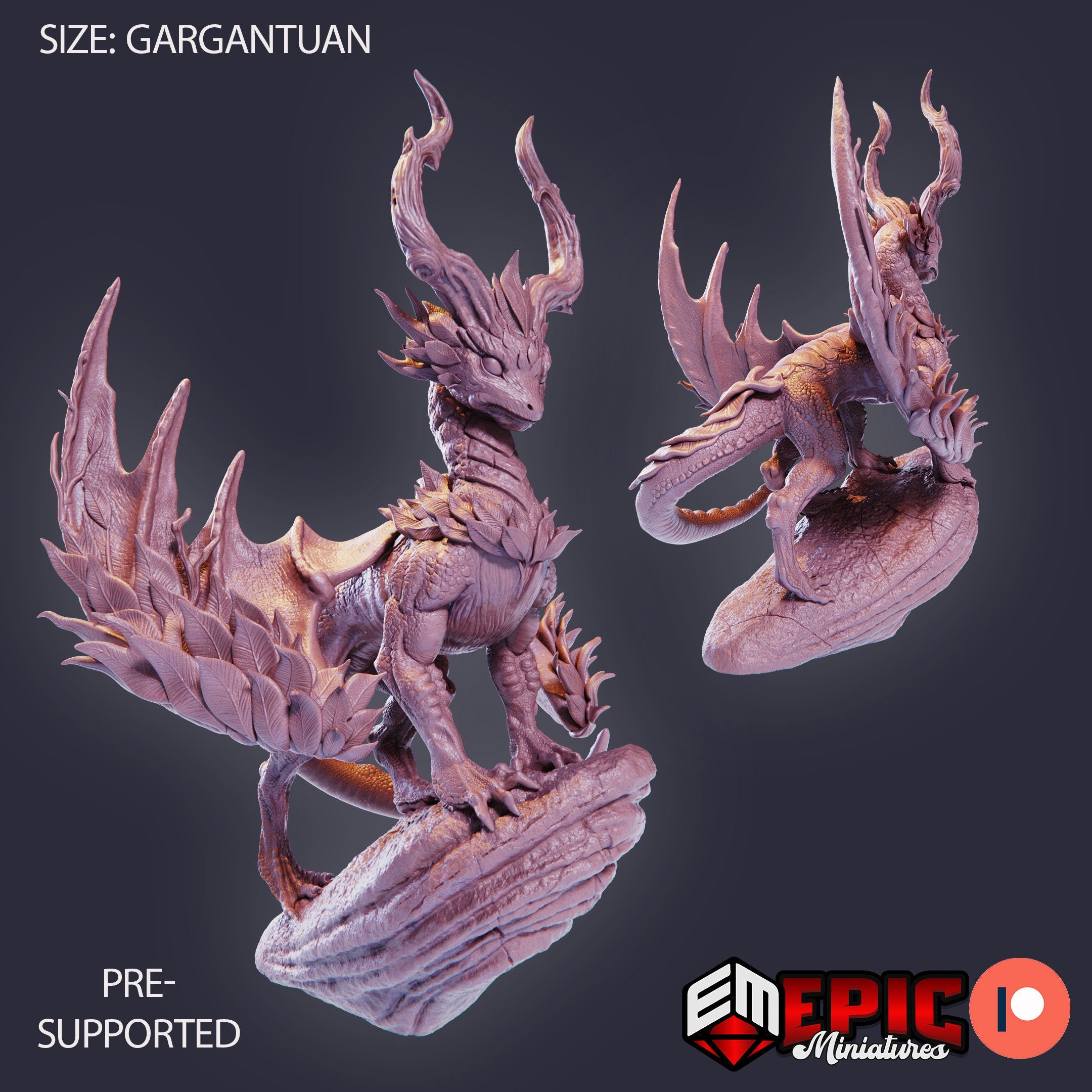 Guardian Leaf Dragon - Epic Miniatures – Couatl's Hoard