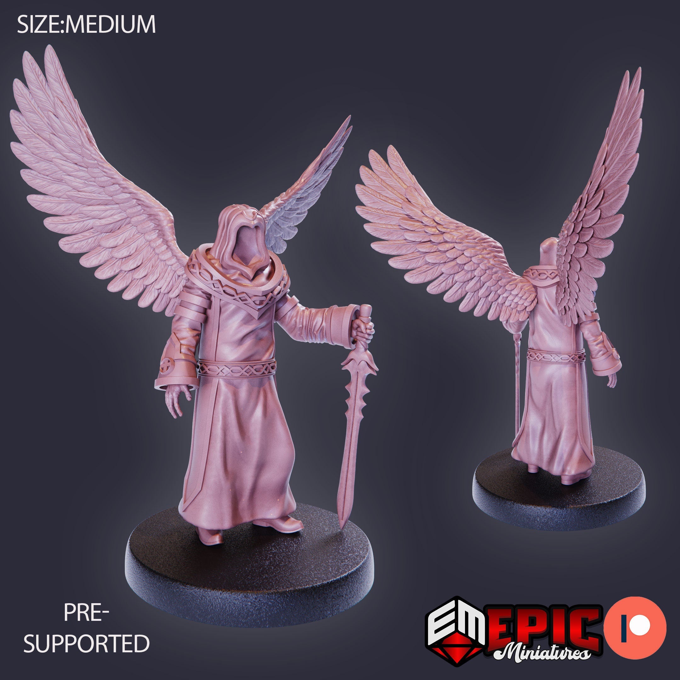Warrior Angel (3 Variants) - Epic Miniatures – Couatl's Hoard