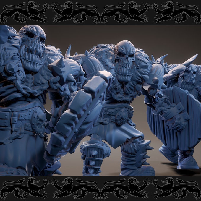 Skeleton Orc (3 Poses Available) - Brayan Nafarrate – Couatl's Hoard