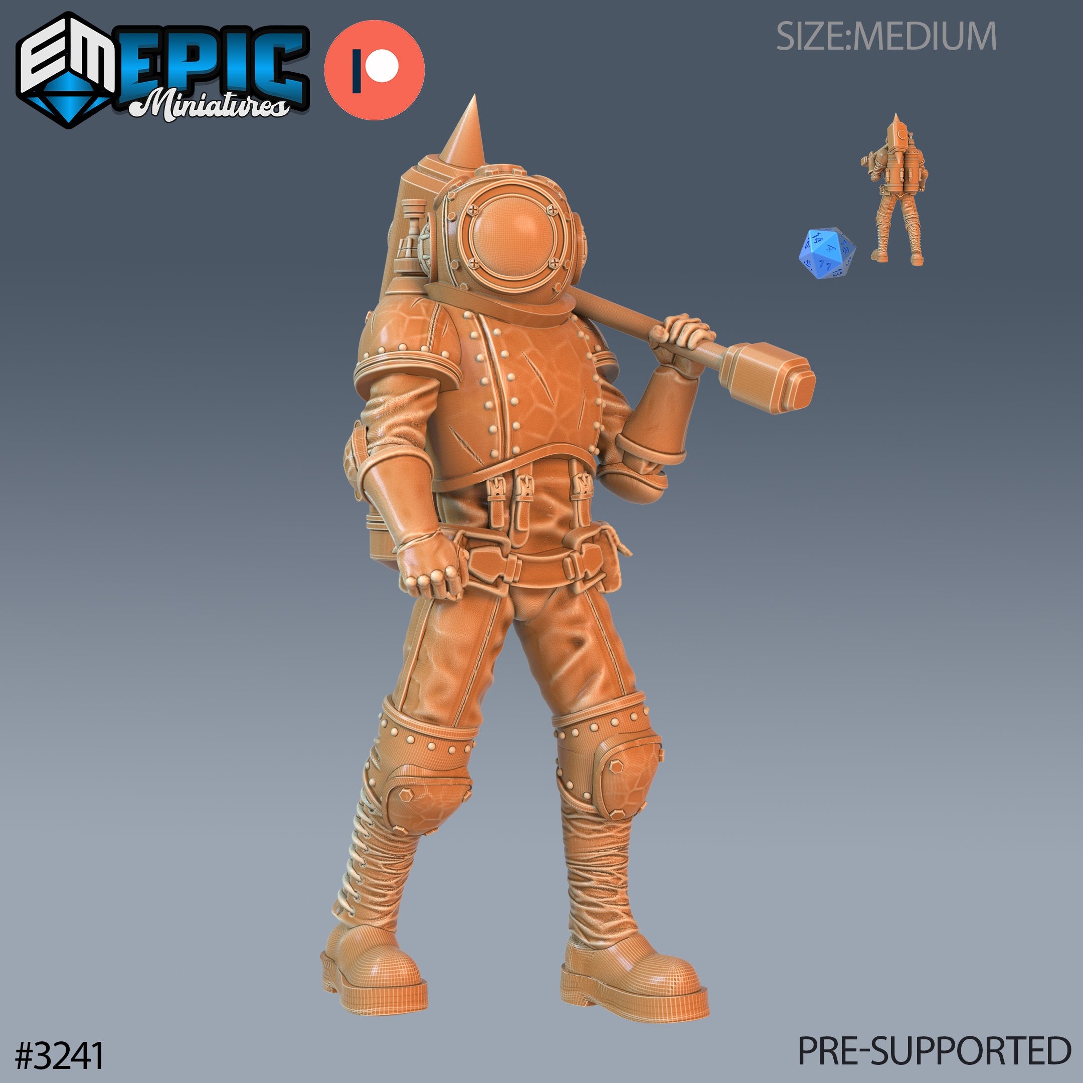 Pressure Diver (4 Variants Available) - Epic Miniatures – Couatl's Hoard