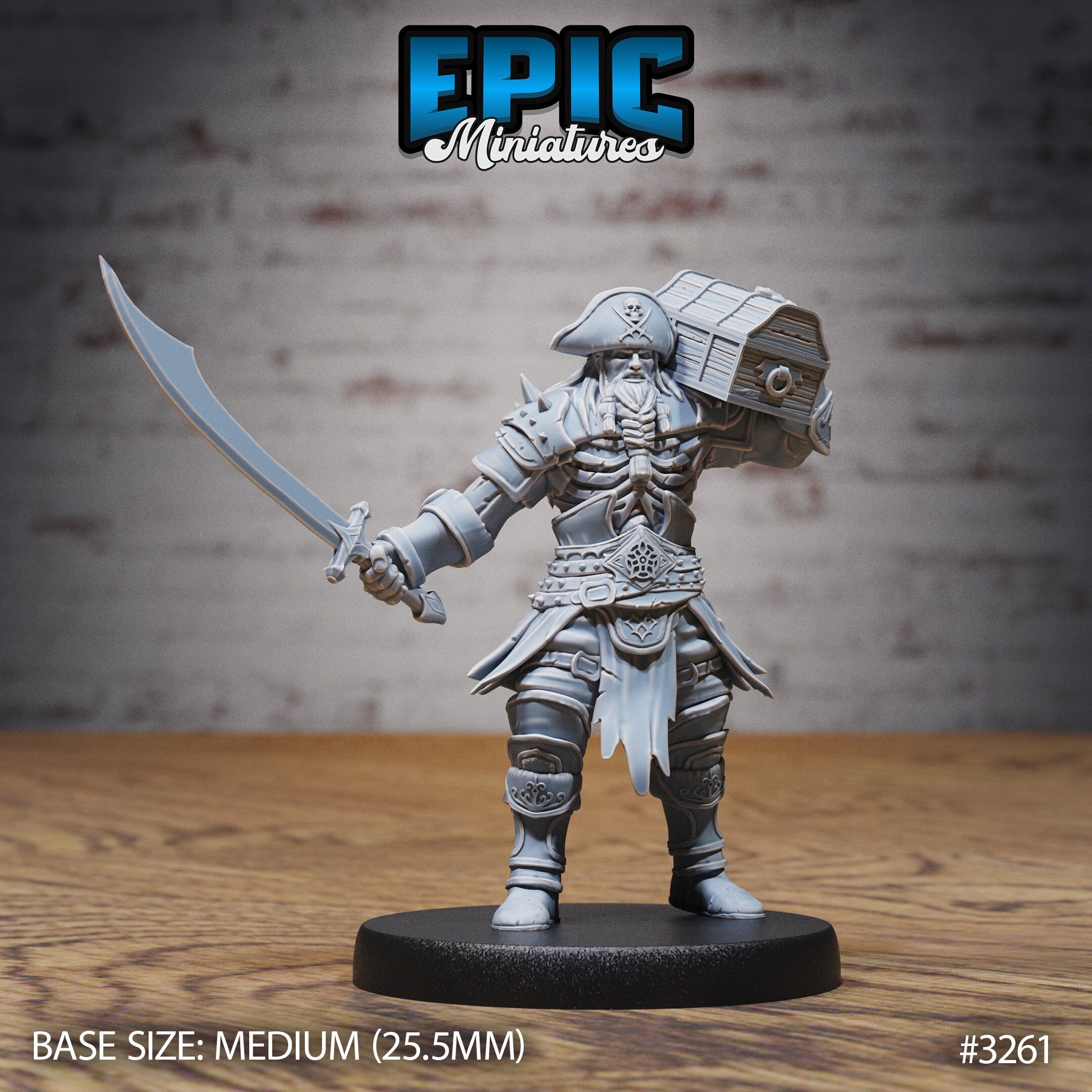 Cursed Captain (3 Variants Available) - Epic Miniatures – Couatl's Hoard