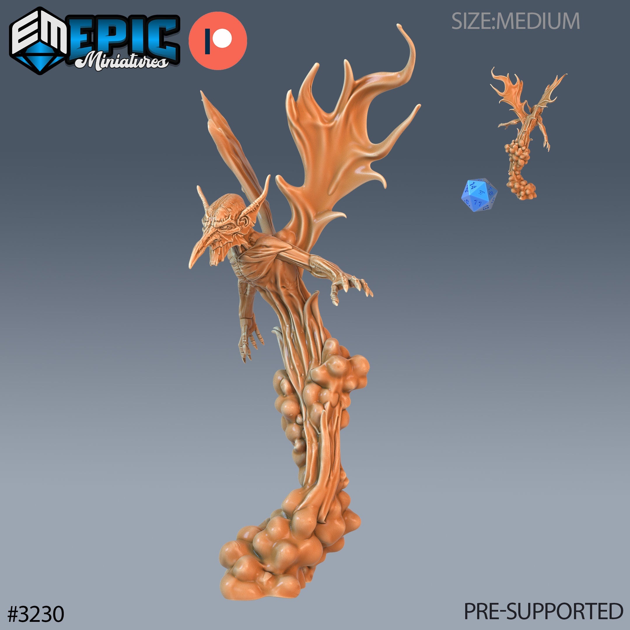 Steam Mephit (2 Variants Available) - Epic Miniatures – Couatl's Hoard