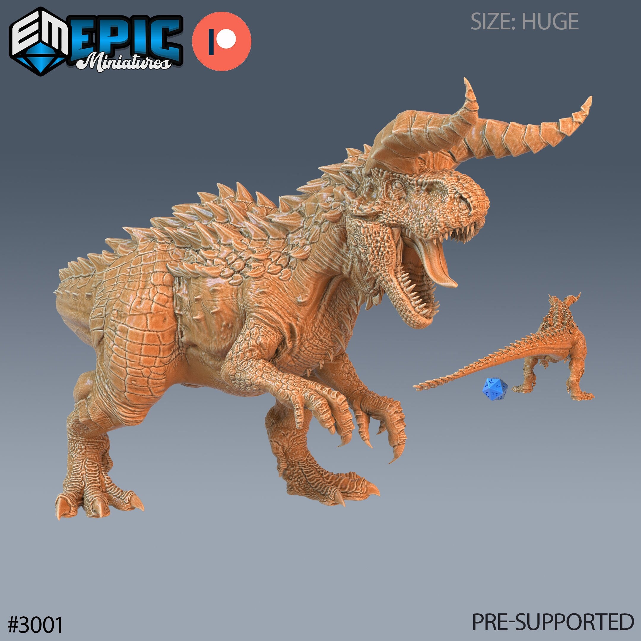 Carnotaurus (5 Variants Available) - Epic Miniatures – Couatl's Hoard
