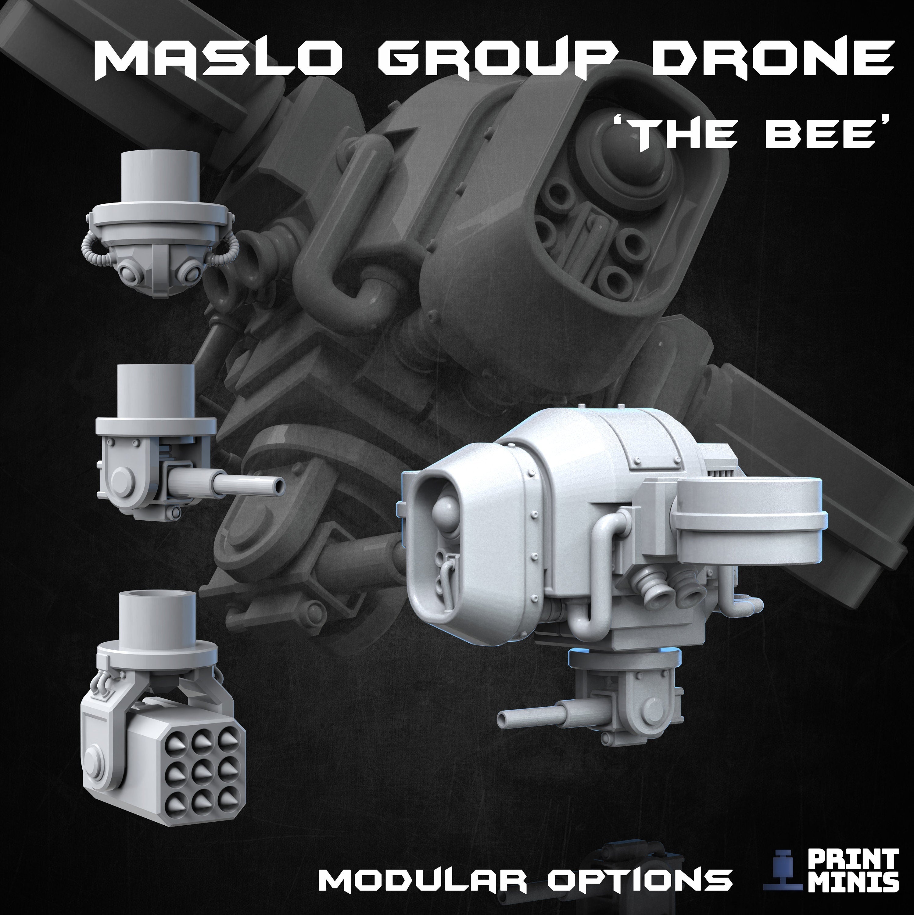 Drones and Drone Pilot (Modular Kit) - Print Minis – Couatl's Hoard