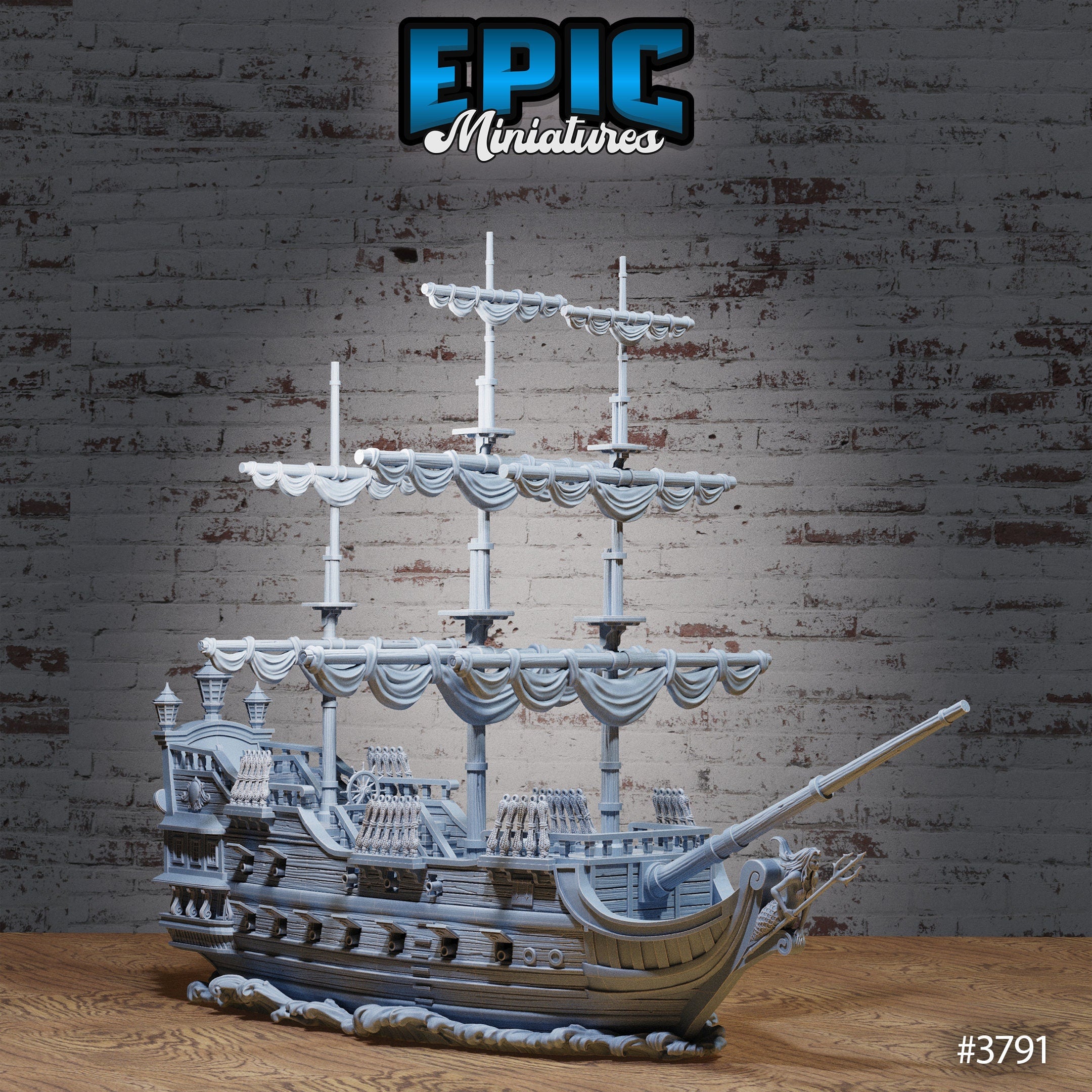 Treasure Galleon Ship, Playable Terrain Piece - Epic Miniatures ...