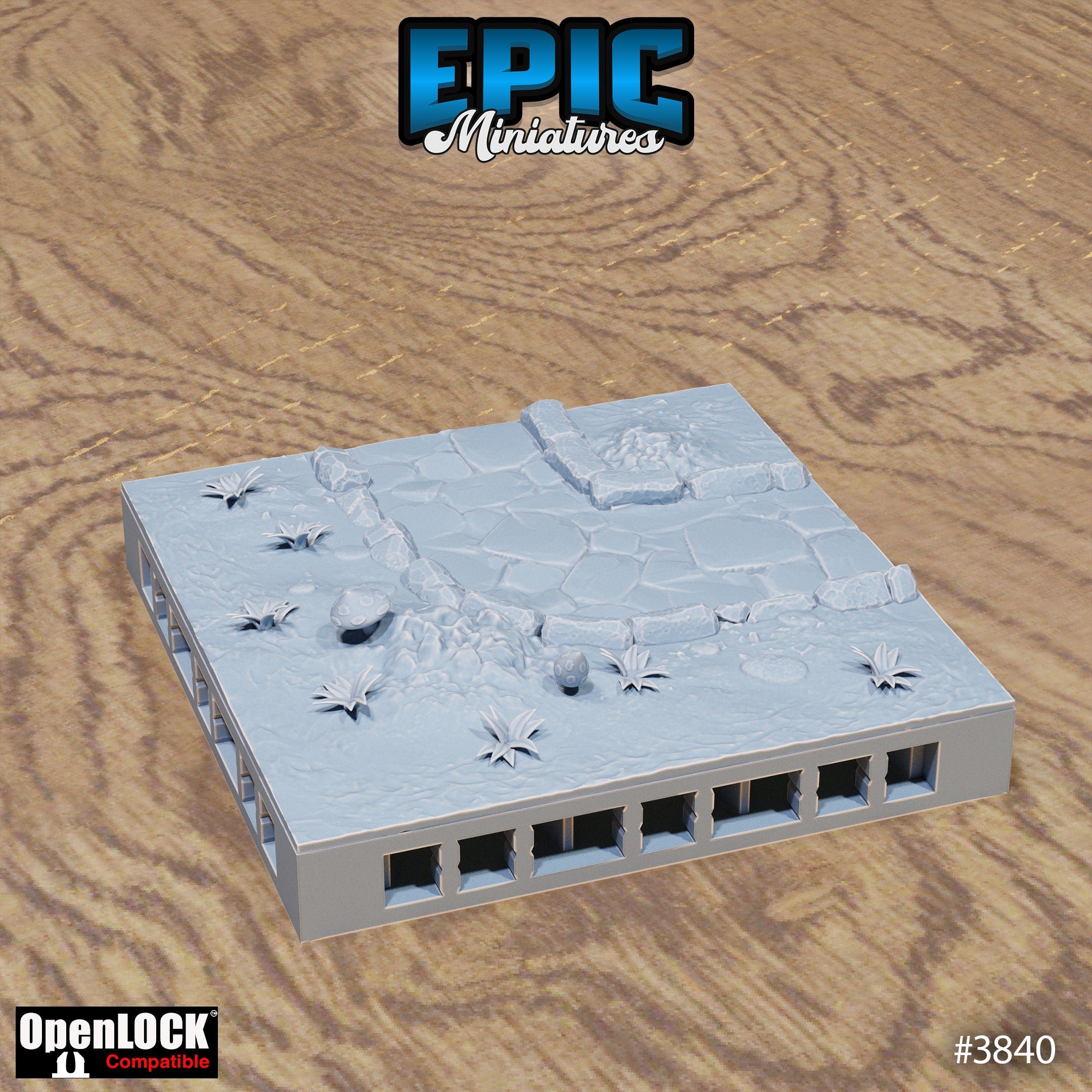 Modular Graveyard Tiles, Floor Set (OpenLock) - Epic Miniatures ...