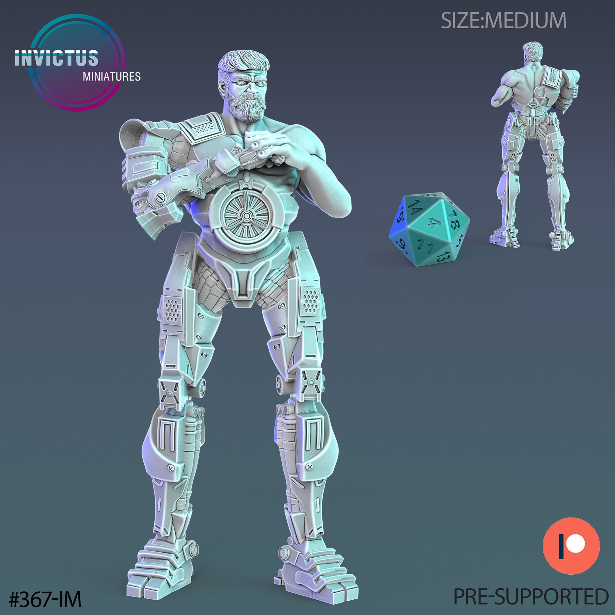 Cyborg Thug (3 Variants Available) - Invictus Miniatures – Couatl's Hoard